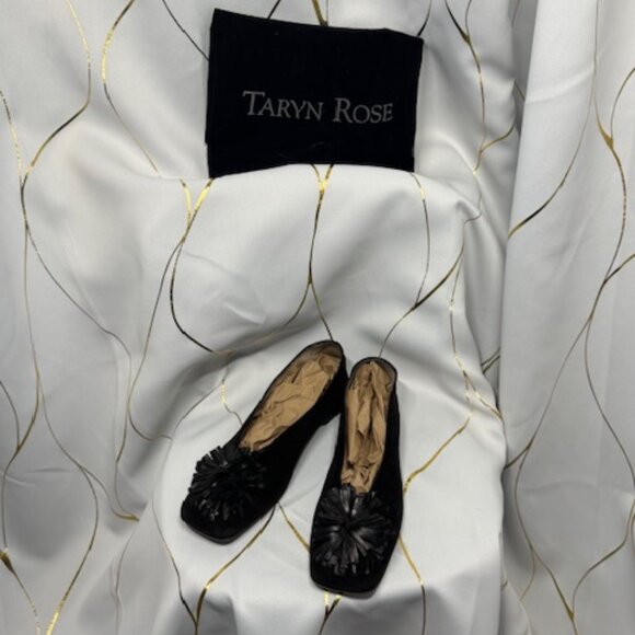 Taryn Rose | Shoes | Taryn Rose Suede Ballet Flats Size 4 Black | Poshmark